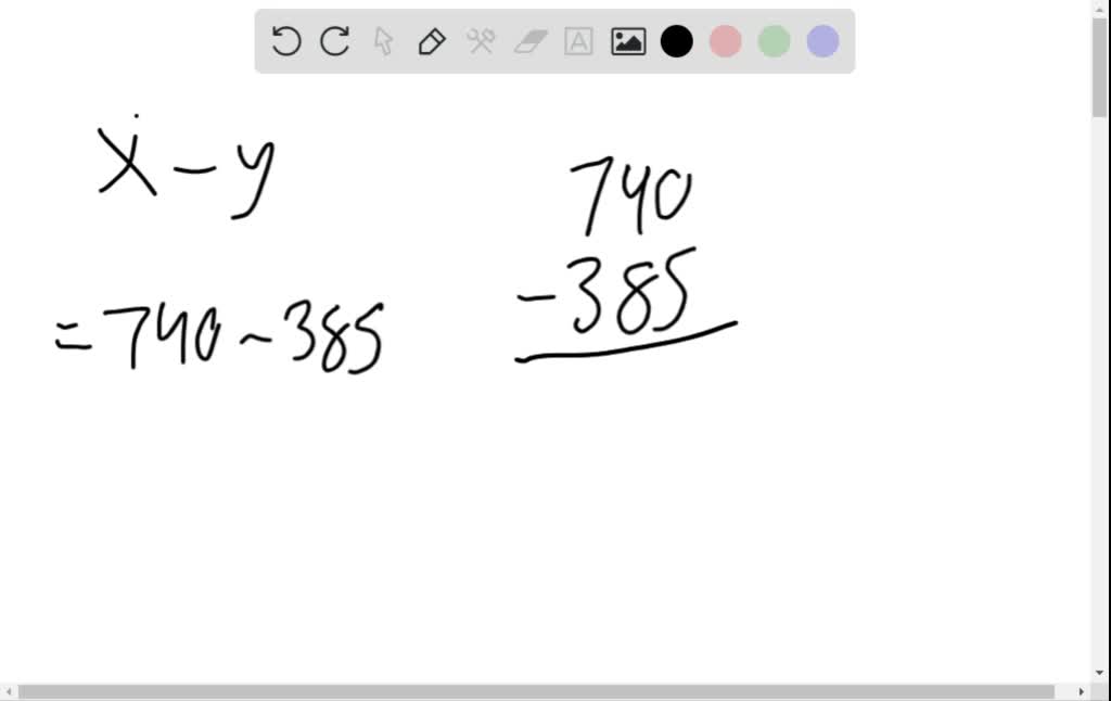 ⏩SOLVED:Evaluate the variable expression x-y for the given values of… | Numerade