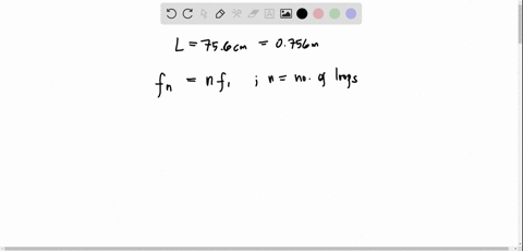 SOLVED:A 75.6-cm string is stretched between fixed supports. It is ...