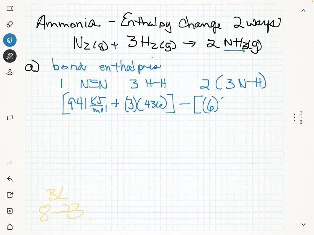 SOLVED:Ammonia is produced directly from nitrogen and hydrogen by using the Haber process. The ...