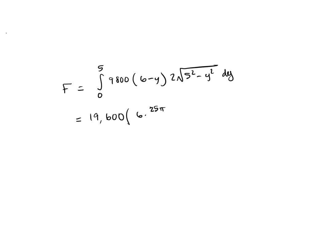 ⏩SOLVED:Calculate the fluid force on one side of a semicircular… | Numerade