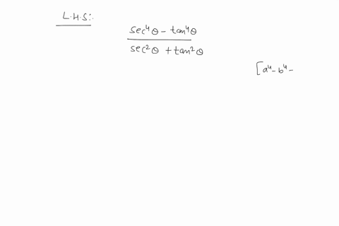SOLVED:Verify that each trigonometric equation is an identity. (sec^4 θ ...