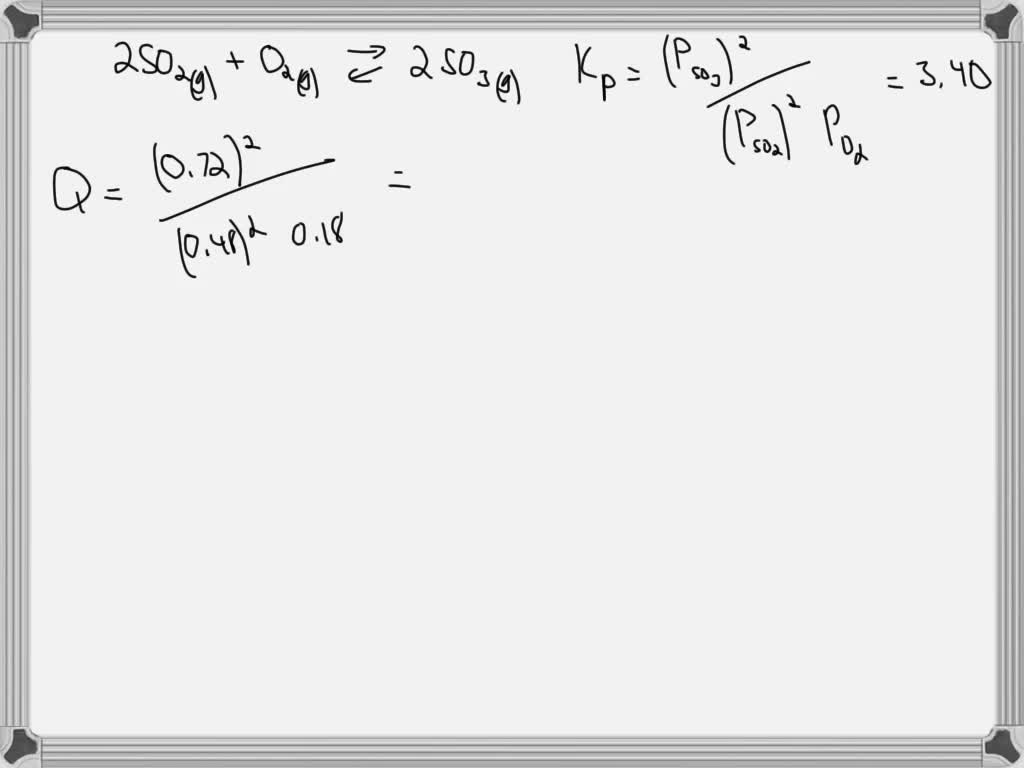 SOLVED:Consider the reversible reaction shown below: 2 SO2(g)+O2(g) ⇄2 ...