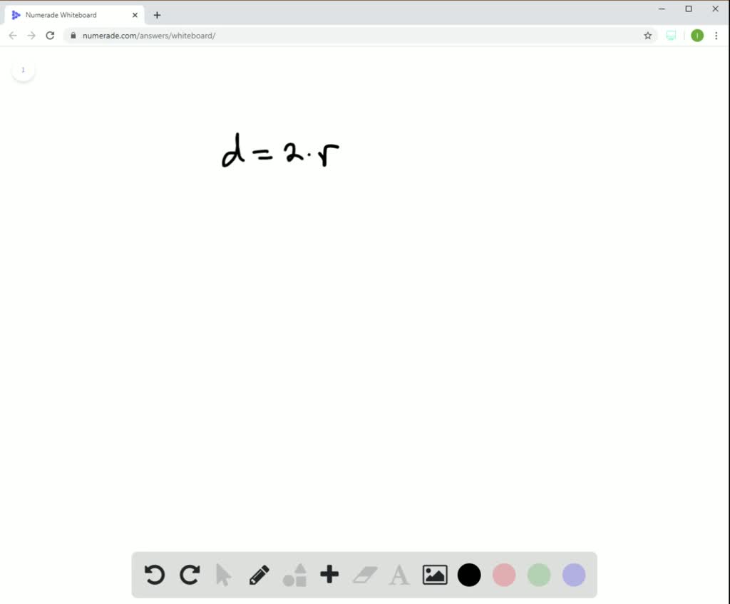 SOLVED:Find a formula that expresses the diameter of a circle d as a ...
