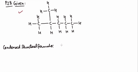 SOLVED:Write the condensed formula of the following alkane.