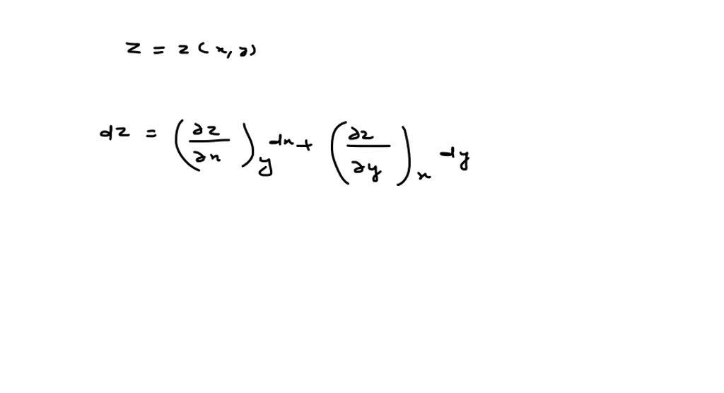 ⏩SOLVED:Consider a function z(x, y) and its partial derivative (∂z ... ⏩SOLVED:Consider a function z(x, y) and its partial derivative (∂z ...