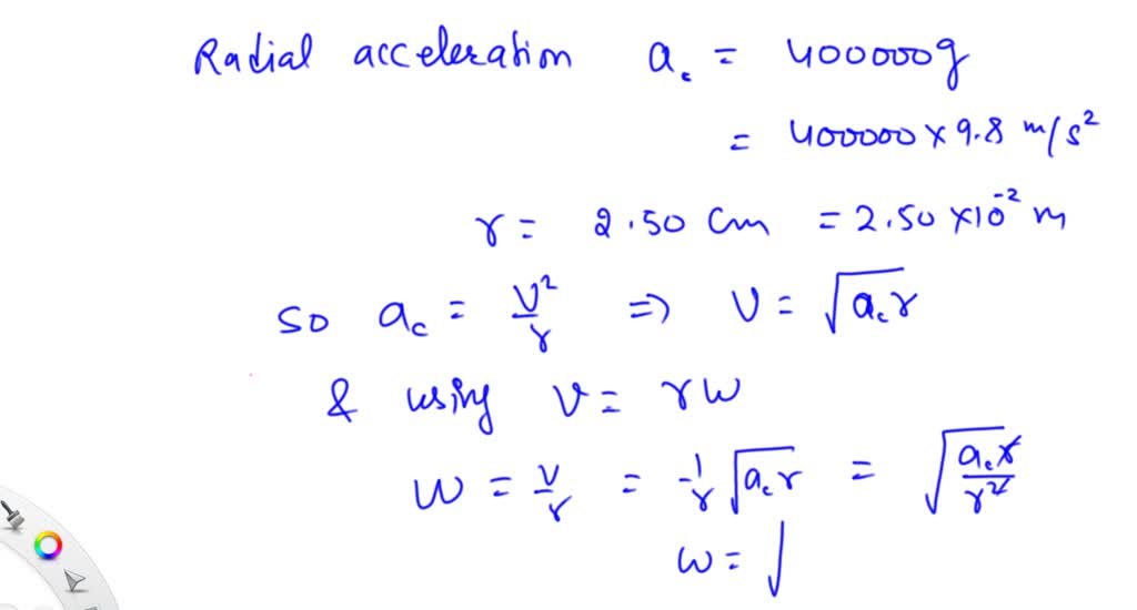 Find the required angular speed (in rev/ min ) of an ultracentrifuge ...
