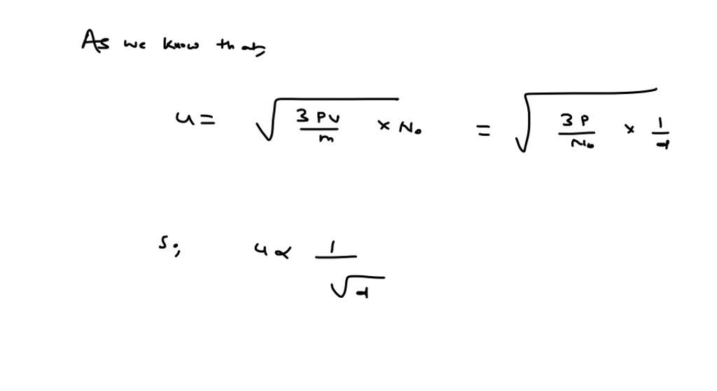SOLVED:The root mean square velocity of a ideal gas at constant ...