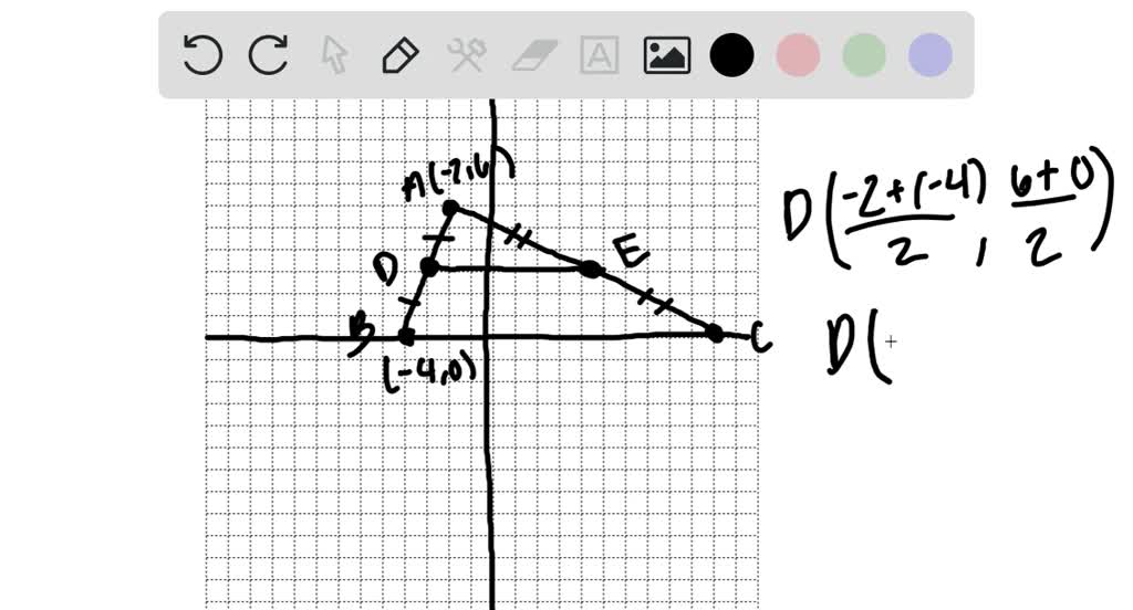 The midpoints of the sides B C, C A and A B of a A B C are D(3,4), E(8,9) and F(6,7 ...