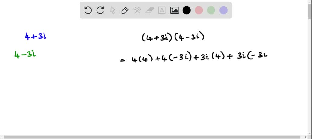 ⏩SOLVED:Multiplying Complex Conjugates In Exercises 35-38, write the ...