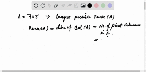 SOLVED:If the null space of a 5 ×6 matrix A is 4 -dimensional, what is ...