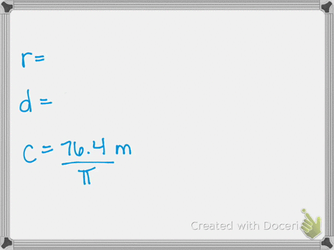 SOLVED:The radius, diameter, or circumference of a circle is given ...