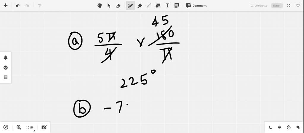 SOLVED:For each angle: i. Find the degree measure (without using a ...