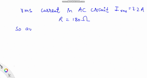 ⏩SOLVED:An AC circuit has an rms current of 3.2 A. What is the… | Numerade