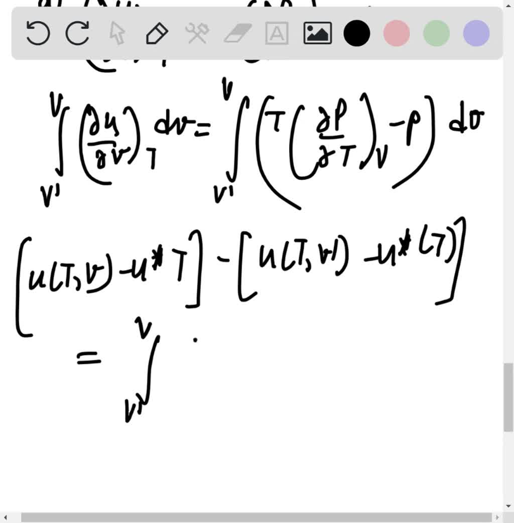 SOLVED Derive An Expression Giving a The Internal Energy Of A