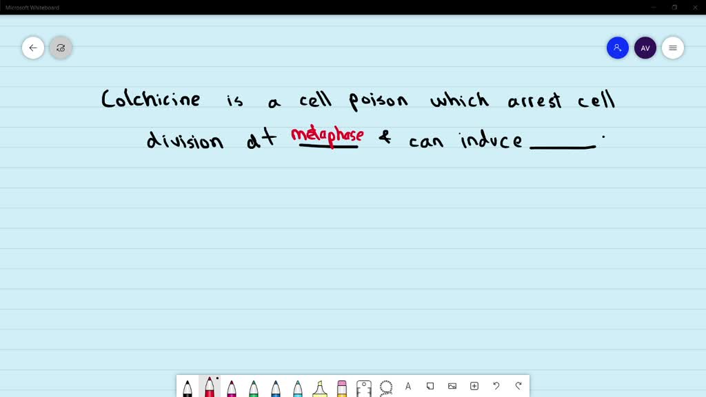 SOLVED:Colchicine is a cell poison which arrests cell divion τ. and can ...