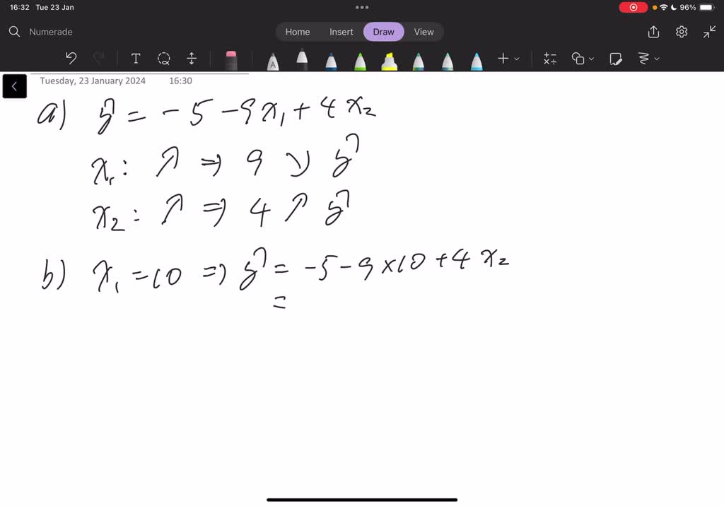 For each of the following, (a) through (d), determine the linear ...