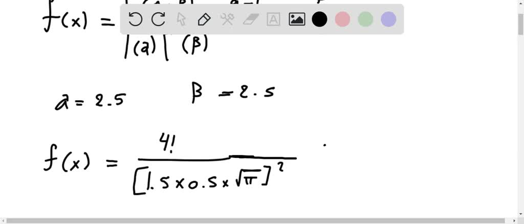 SOLVED:Suppose X follows a beta distribution. Create a worksheet to illustrate that using the ...