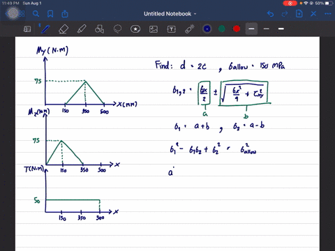 SOLVED:The shaft shown in the figure is proposed as a preliminary ...