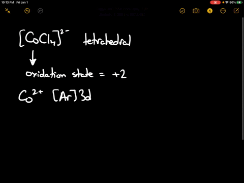 SOLVED:How many unpaired electrons would you expect for the complex ion ...