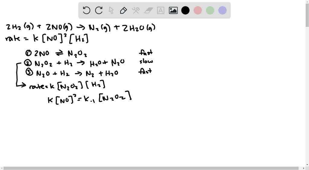 SOLVED:For the reaction 2 \mathrm{H}_{2}(g)+2 \mathrm{NO}(g ...