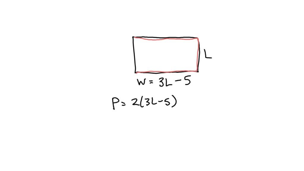 ⏩SOLVED:The width of a rectangle is 5 less than 3 times its length ...