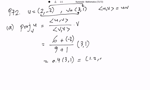 ⏩SOLVED:Find proj, u, (b) find proja v, and (c) sketch a graph of ...