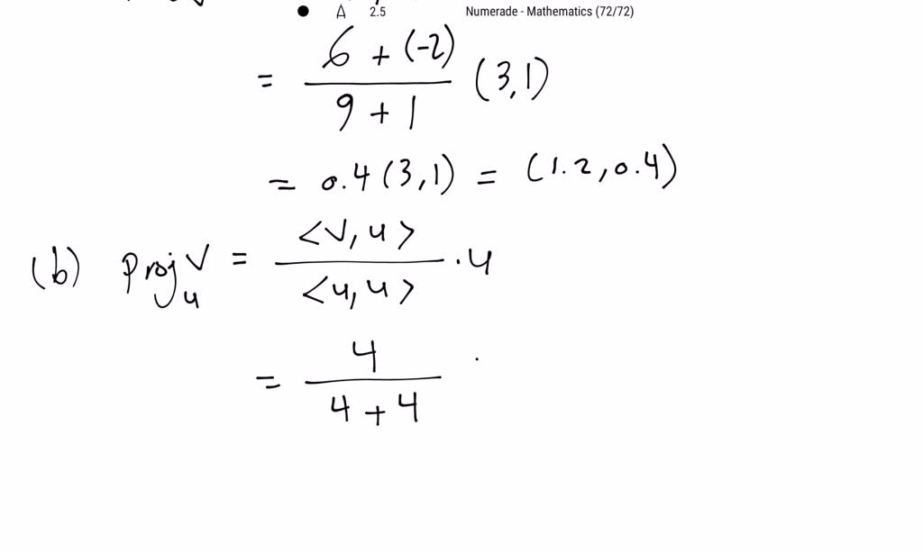 ⏩SOLVED:Find proj, u, (b) find proja v, and (c) sketch a graph of ...