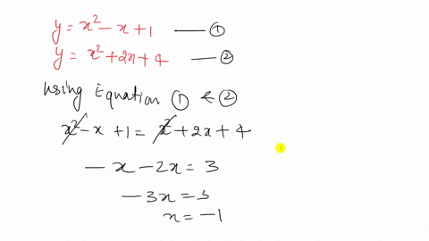 SOLVED:Determine any point(s) of intersection algebraically. Then ...