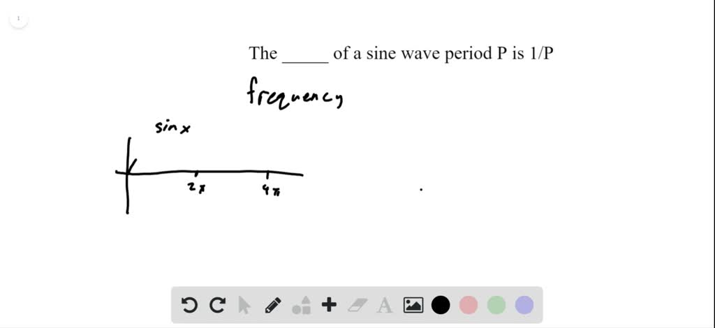 SOLVED:The of a sine wave with period P is 1 / P.