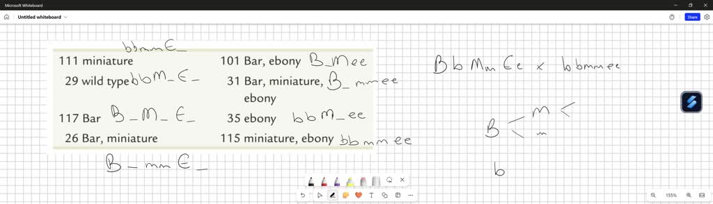 In Drosophila, a female fly is heterozygous for three mutations, Bar ...