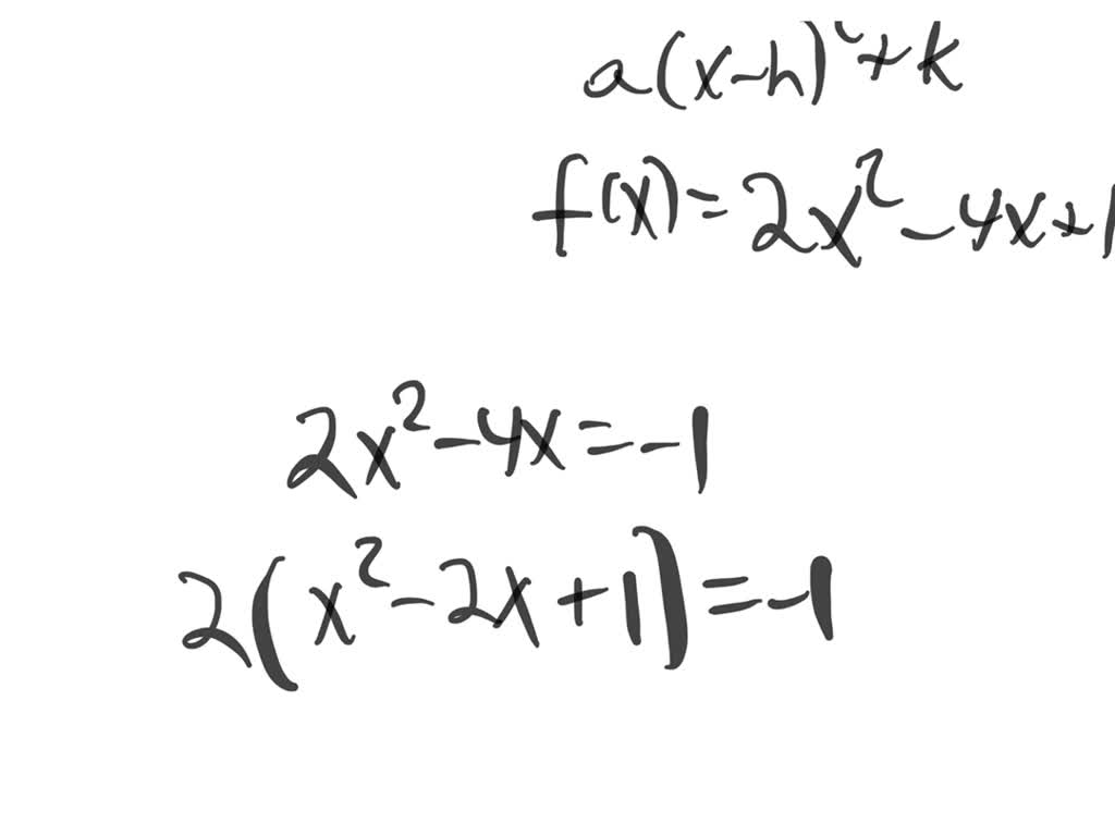 SOLVED Graph The Function F By Starting With The Graph Of Y x 2 And