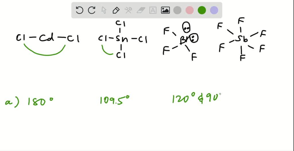SOLVED:(a) What would be the ideal bond angles in each molecule or ion ...