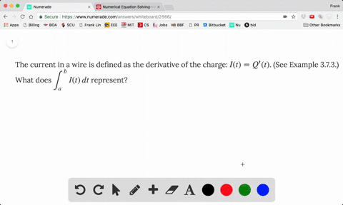 SOLVED:The current in a wire is defined as the derivative of the charge ...