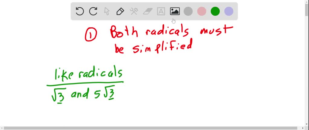 SOLVED: Explain the process for determining whether two radicals are ...