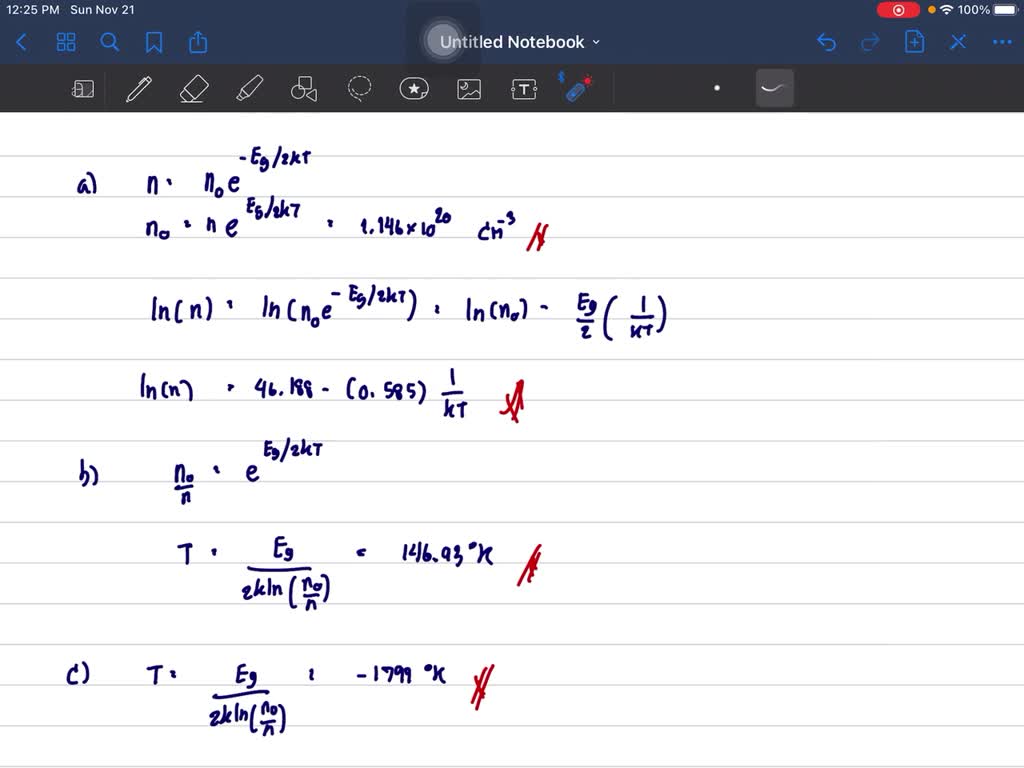 SOLVED:(a) Use equation (14.2) to make a semilog plot of conduction ...