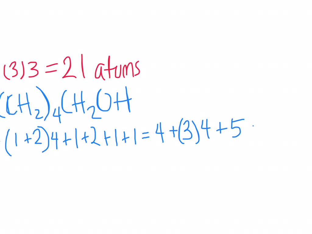 SOLVED:Calculate the total number of (a) atoms in one molecule of trinitrotoluene (TNT), CH3 C6 ...