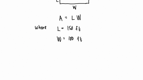 SOLVED:A rectangular building lot is 100 ft by 150 ft . Determine the ...