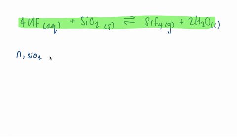 SOLVED:Write a balanced equation for the reaction of hydrofluoric acid ...