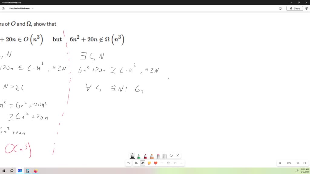 ⏩SOLVED:Using the definitions of O and Ω, show that 6 n^2+20 n… | Numerade