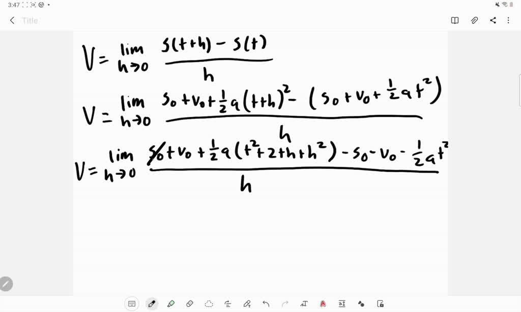 SOLVED:Use the definition to find an expression for the instantaneous velocity of an object ...