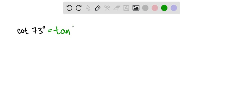 SOLVED:Write each function in terms of its cofunction. Assume that all angles labeled θare acute ...