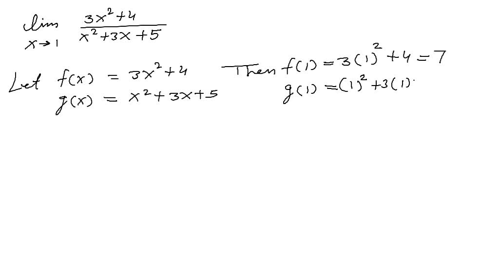 SOLVED limx 1 3 X 2 4 x 2 3 X 5 
