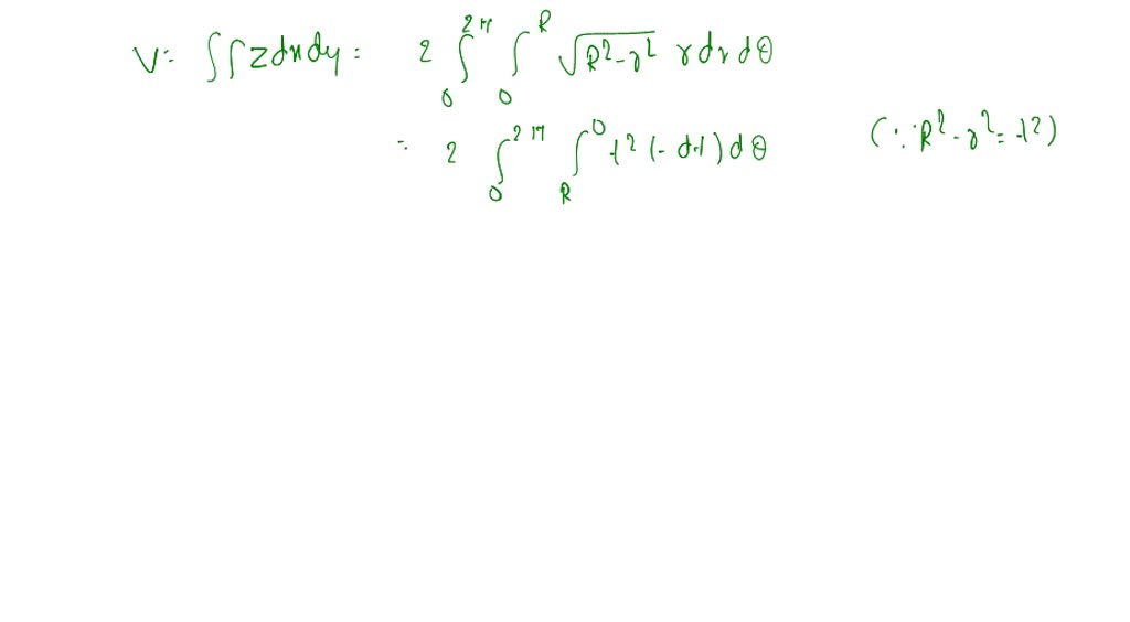 SOLVED:Use a double integral in polar coordinates to prove that the ...
