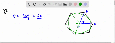 SOLVED:Find the area of a regular nonagon (9 sides) inscribed in a circle of radius 10 inches.