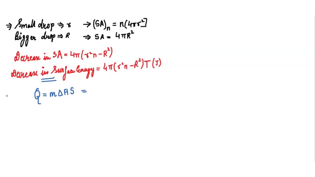 ⏩SOLVED:If n droplets of equal radii r coalesce to form a single big… | Numerade