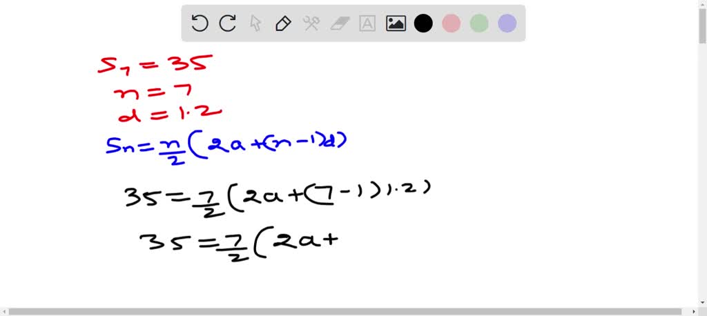SOLVED: The sum of seven terms of an AP is 35 and the common difference ...