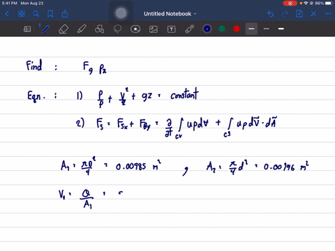 SOLVED:A Venturi meter installed along a water pipe consists of a ...