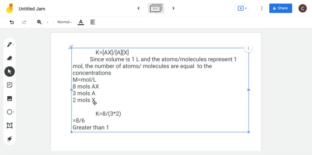 SOLVED:The following diagram represents an equilibrium mixture produced ...