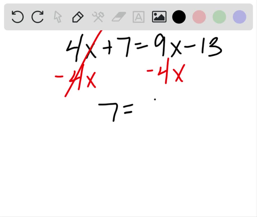 SOLVED:The given equation is either linear or equivalent to a linear equation. Solve the ...
