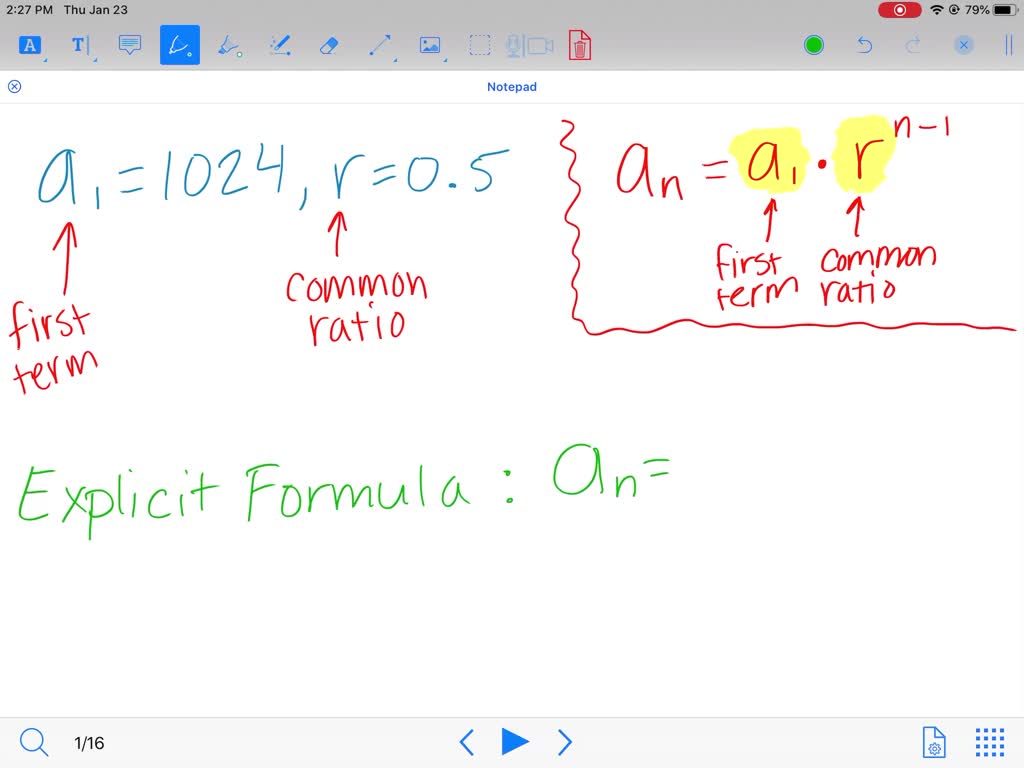 Solvedwrite The Explicit Formula For Each Sequence Then Generate The First Five Terms A11024 
